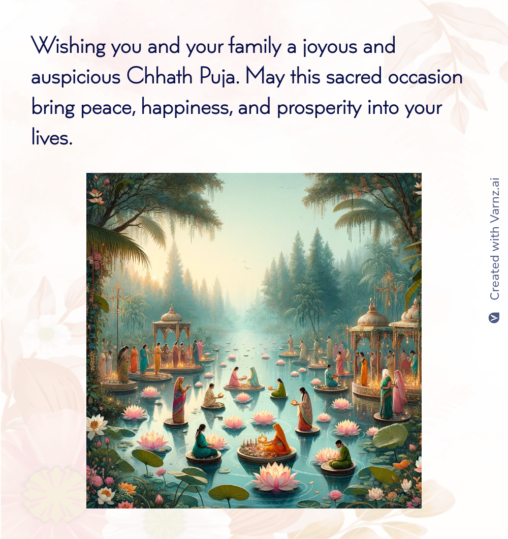 AI Generated Chhath Puja Greeting Cards - Share Blessings