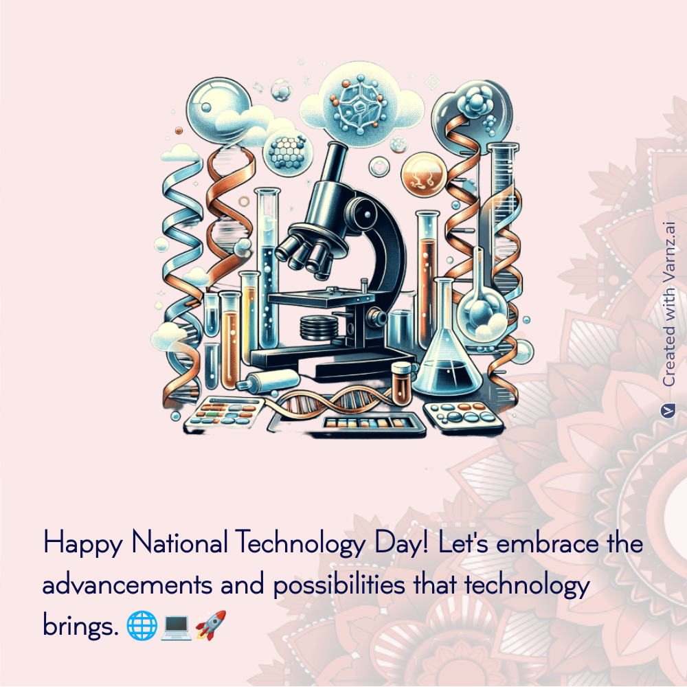 AI Generated National Technology Day Greeting Cards